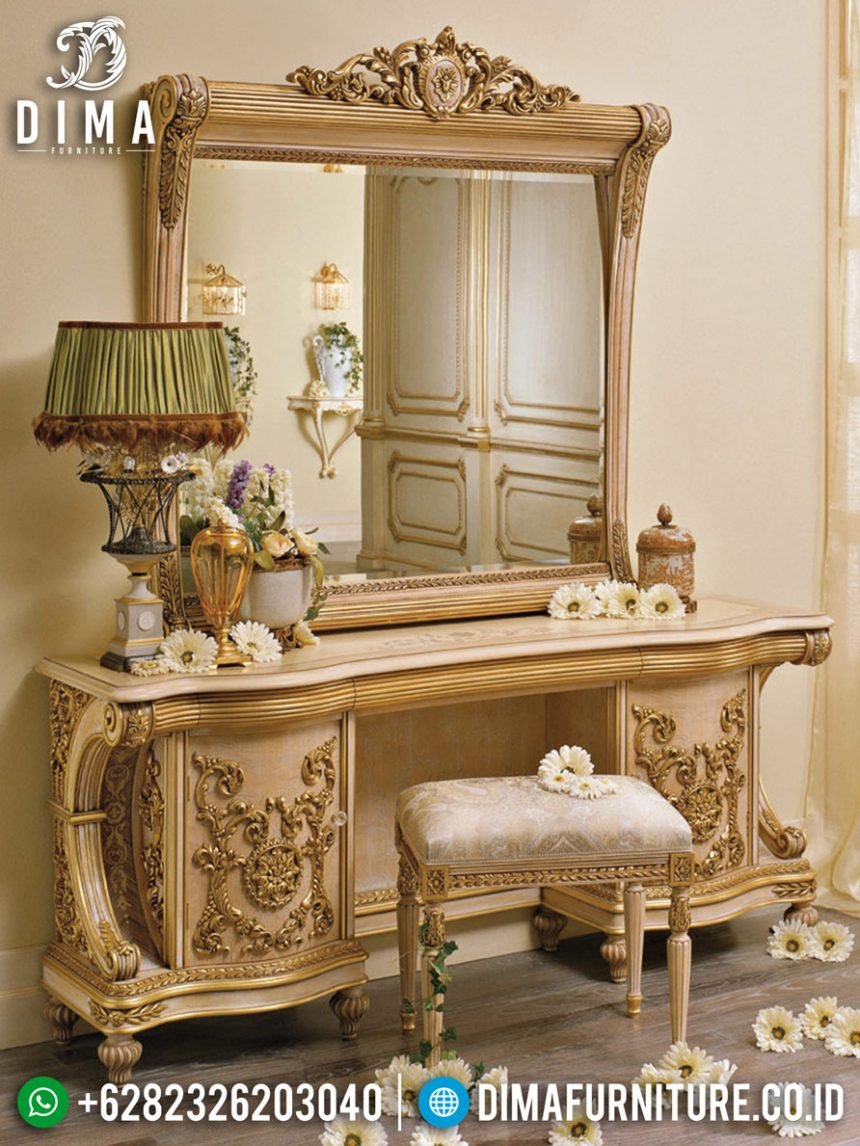 New Desain Cermin Hias Mewah Set Meja Rias Ukiran Mewah Luxury Classic ...