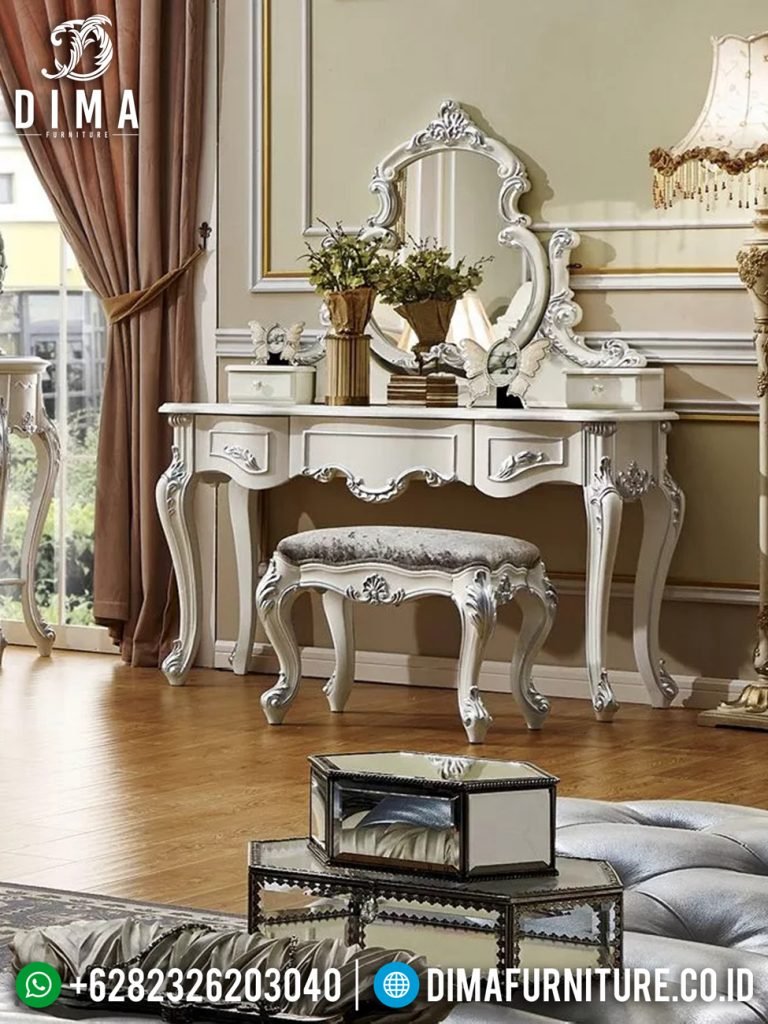 Clarissa Design Cermin Hias Mewah New Set Meja Rias Jepara Luxury TTJ-1544