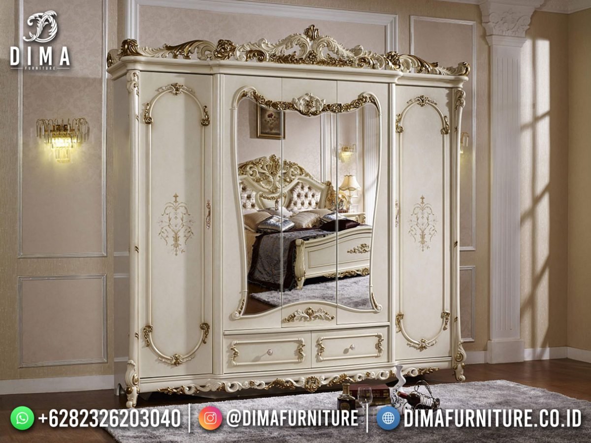 Best Price Lemari Pakaian Baru Luxury Carving Furniture Jepara TTJ-1847